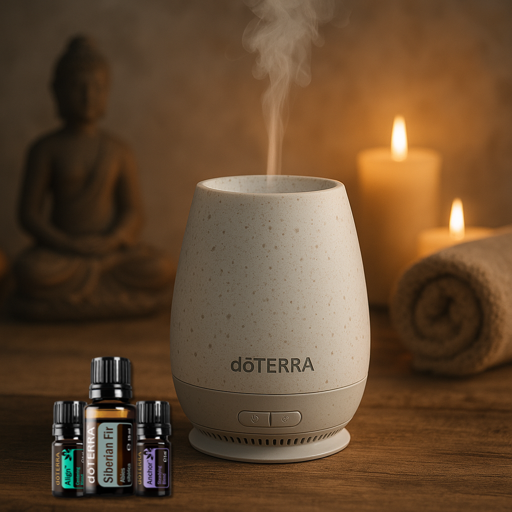 🌿 doTERRA difuzér Roam + esenciálne oleje doTERRA Align, Anchor a ...